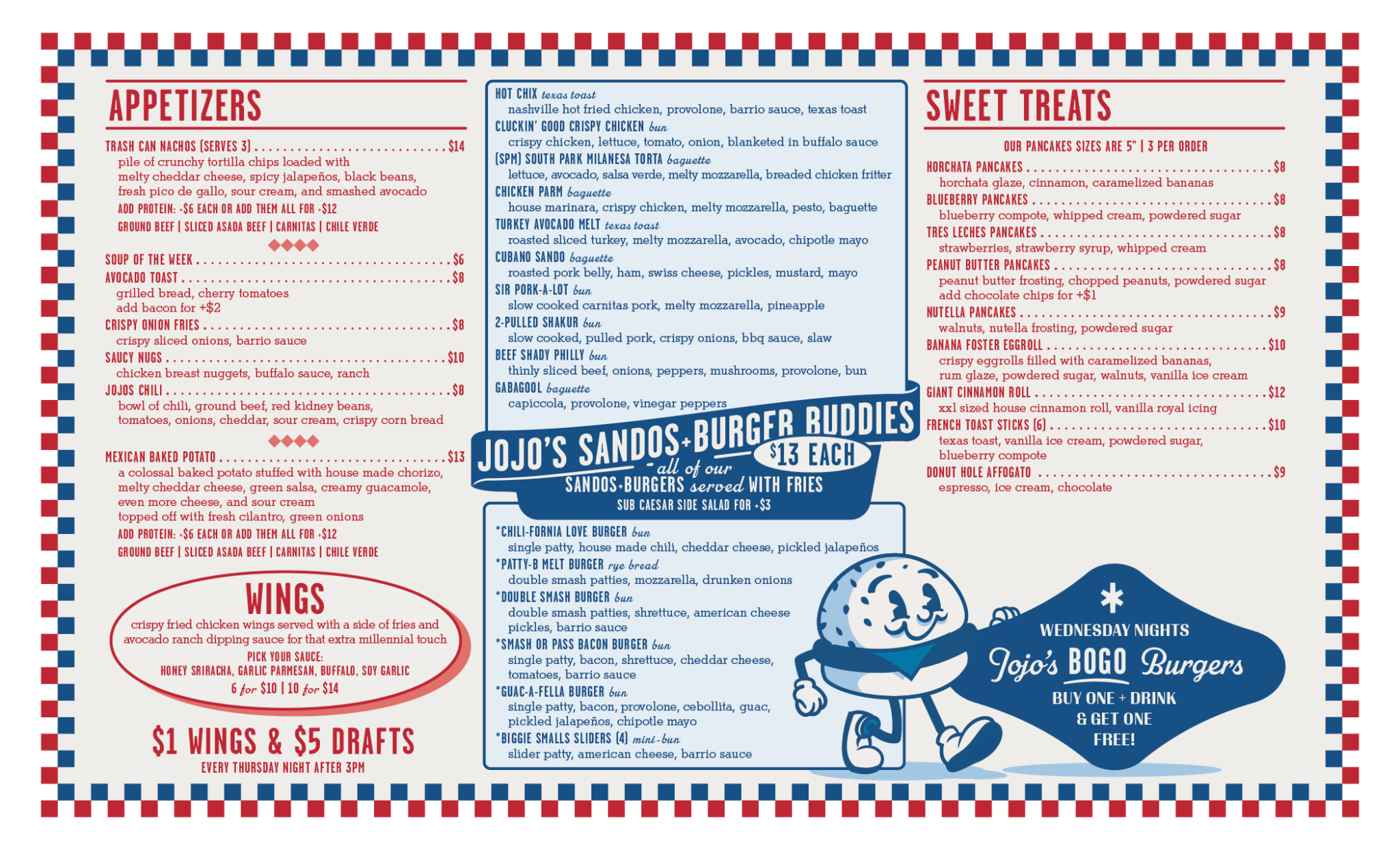 Menus – Jojo's Diner – Benson